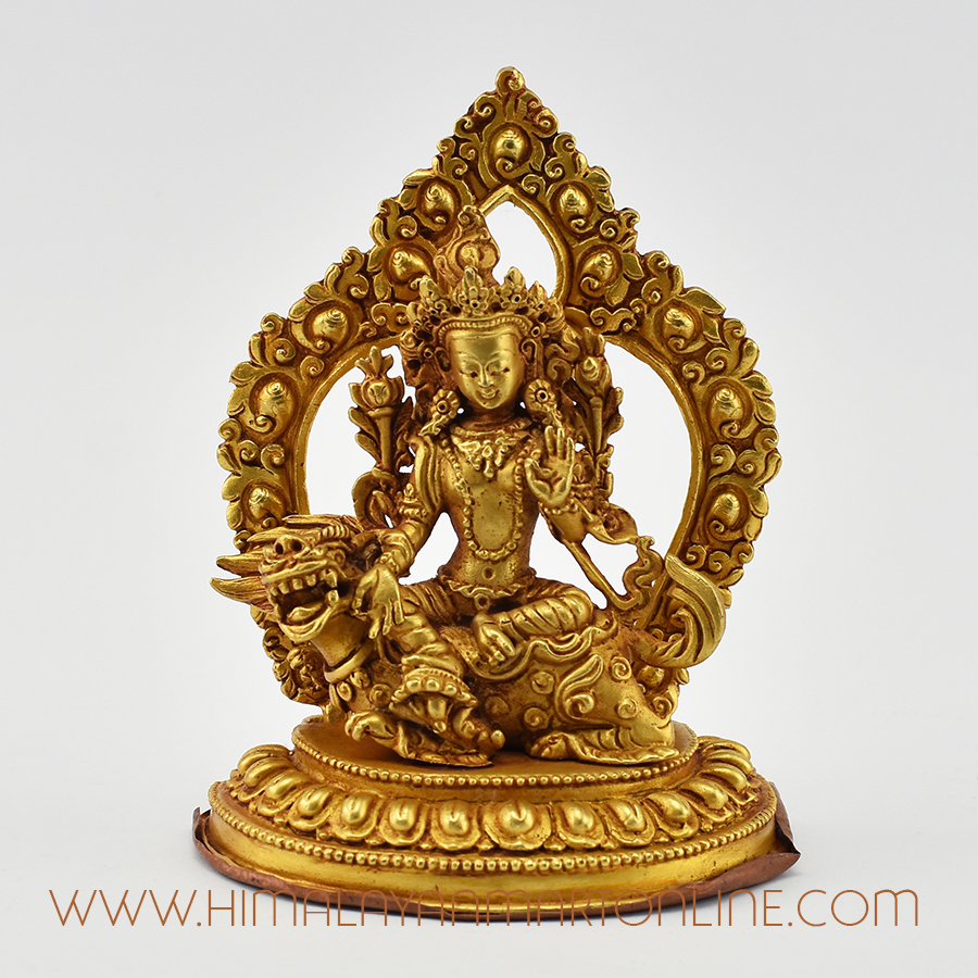 Green Tara on Lion Statue: Green Tara – The Saviouress