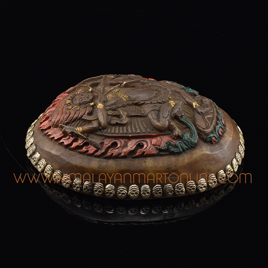 Kurukulla Carved Resin Kapala: Kapala – The Ritual Skull Cup
