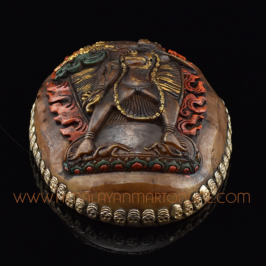 Vajrayogini Dakini Carved Kapala: Kapala – The Ritual Skull Cup