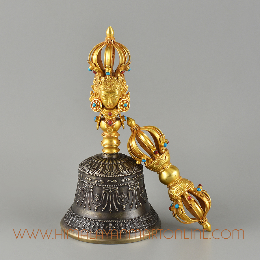 Ritual Vajra and Bell Set: The sacred ensemble of Buddhist Rituals.