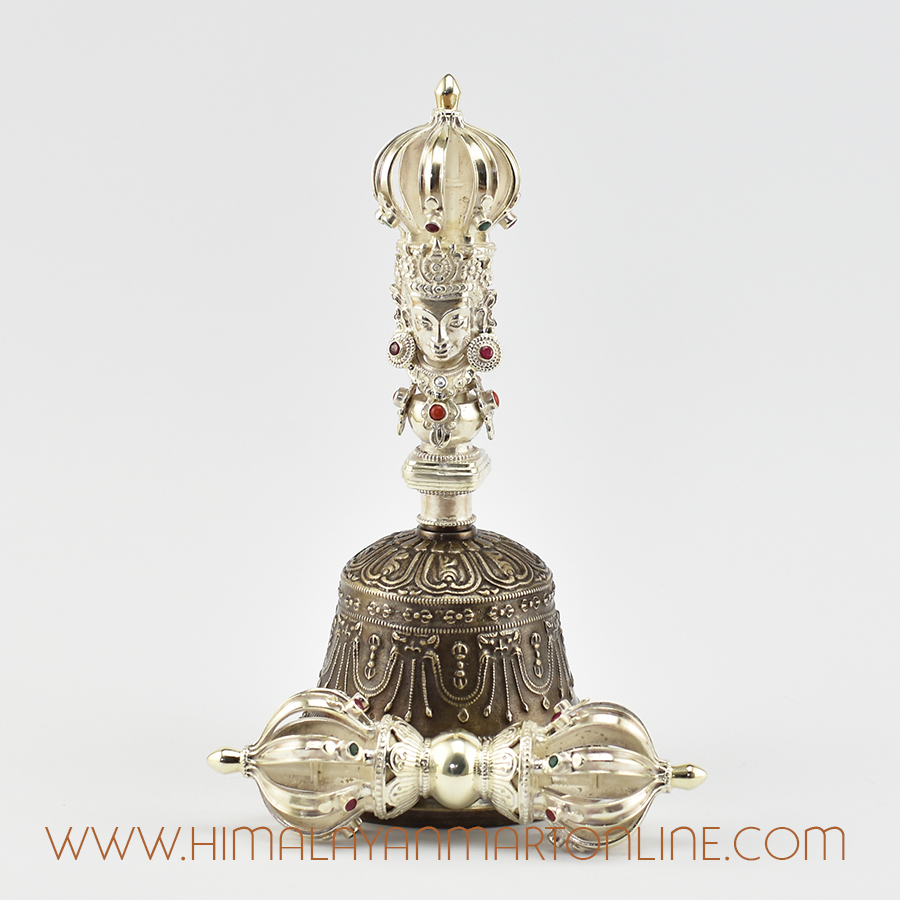 Buddhist Vajra and Bell Set: Sacred ensemble of Buddhist Rituals.