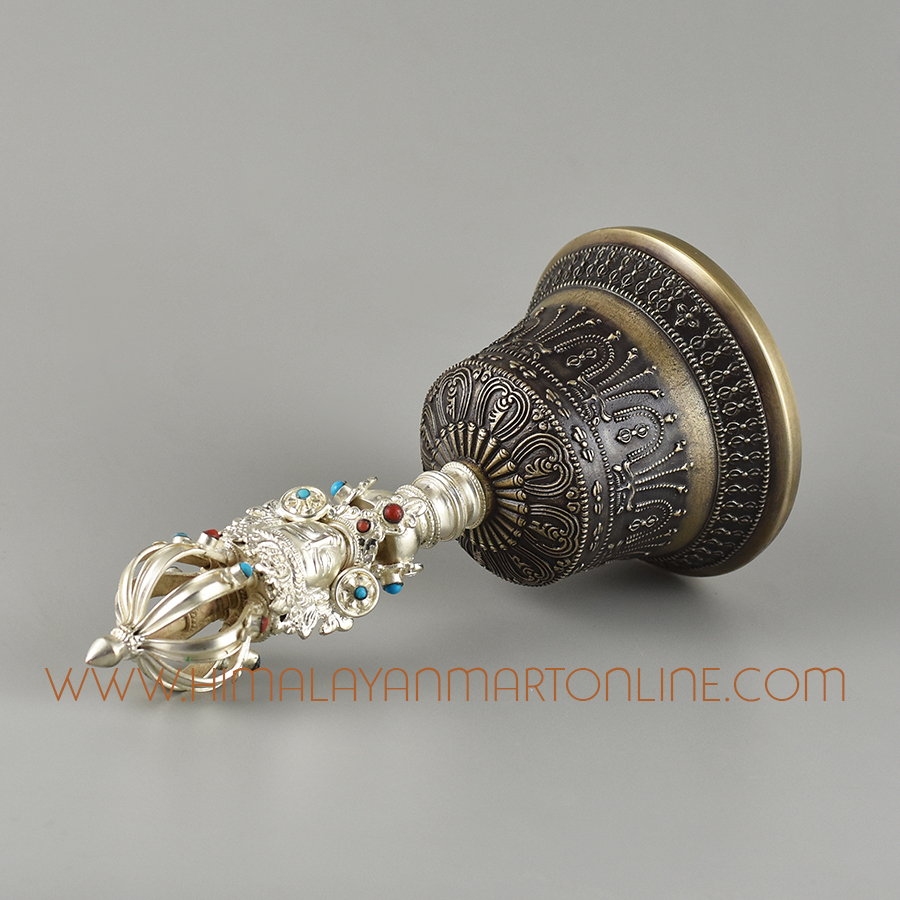 Tibetan Vajra and Bell Set: Sacred ensemble of Buddhist Rituals.