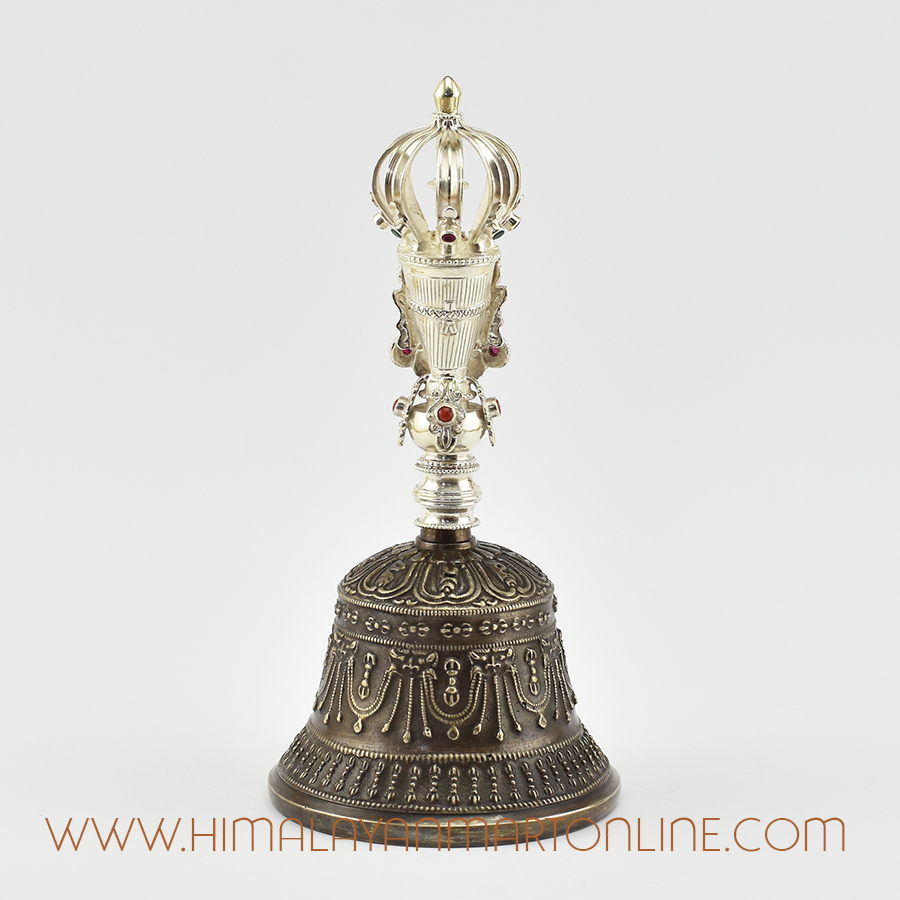 Sacred Vajra and Bell Set: Sacred ensemble of Buddhist Rituals.