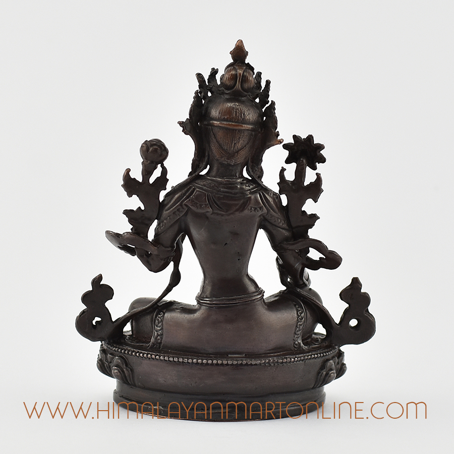 Oxidation Finish Dholma Statue: Green Tara – The Saviouress.