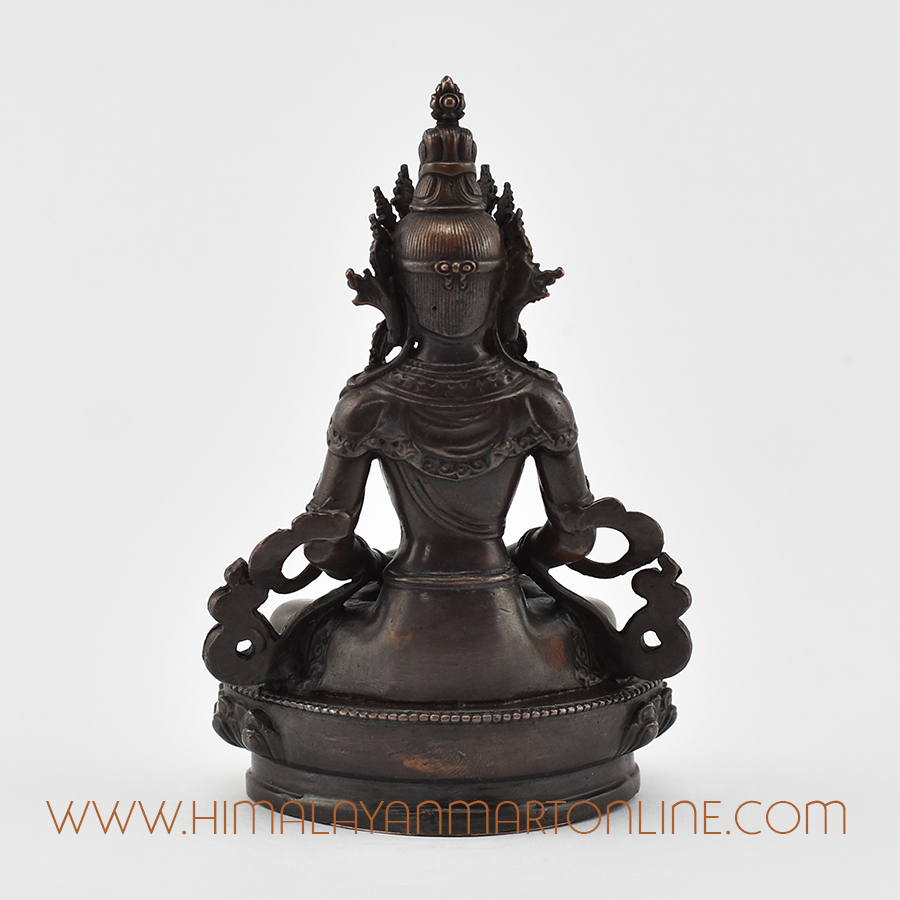 Oxidation Finish Amitayus Statue: Aparmita – Buddha of Infinite Life