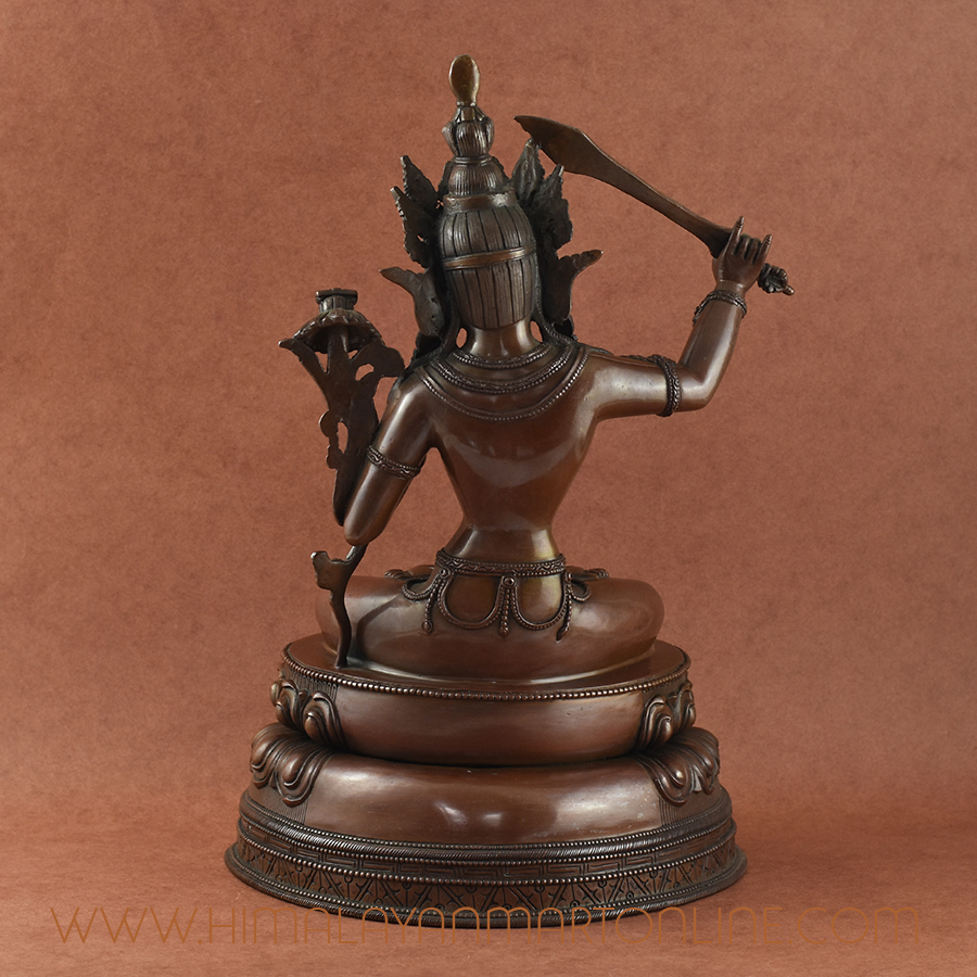 Handcrafted Manjushri Statue: Manjushri – Bodhisattva of Wisdom
