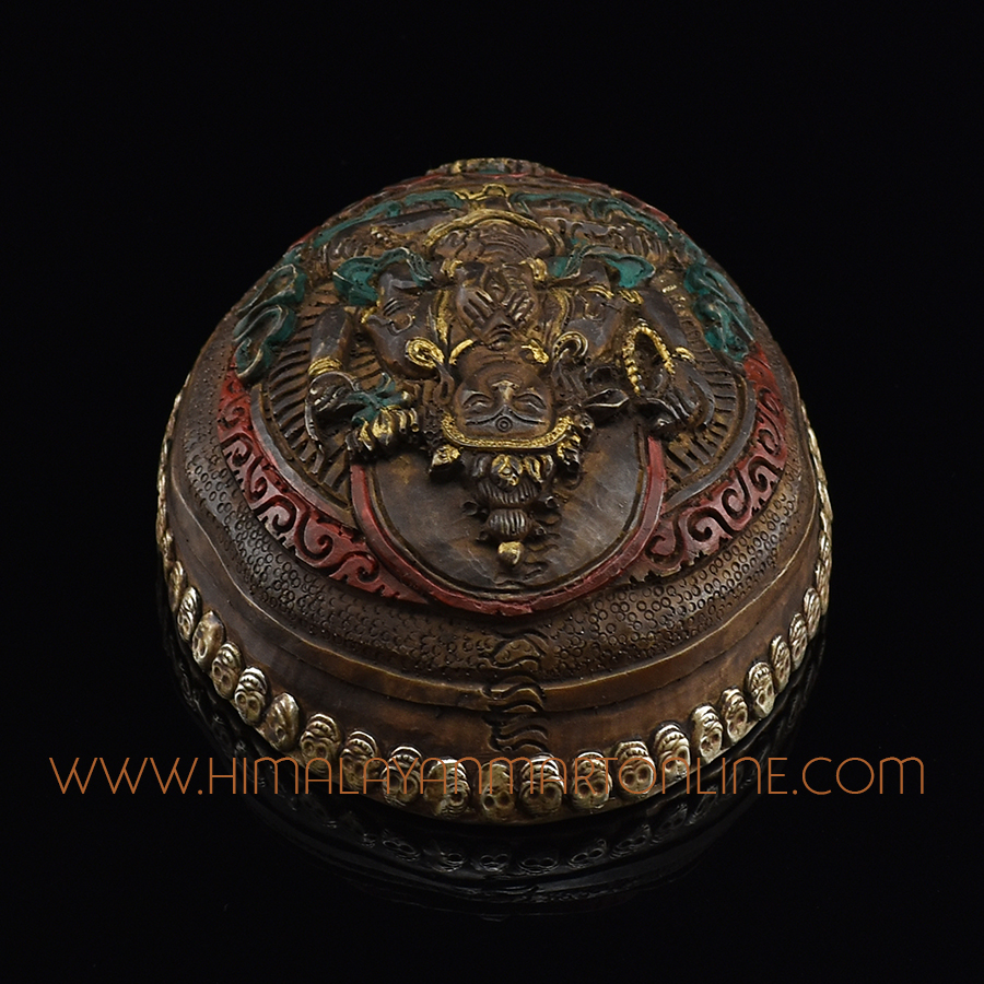 Chenrezig Carved Resin Kapala: Kapala – The Skull Cup
