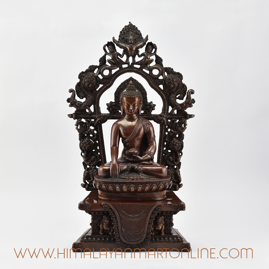 Buddha on Throne Statue: Shakyamuni Buddha – Lion of Shakyas
