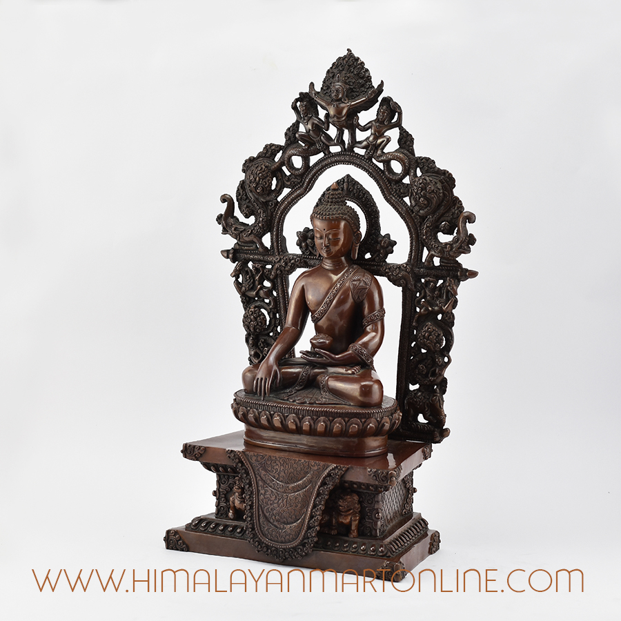 Buddha on Throne Statue: Shakyamuni Buddha – Lion of Shakyas
