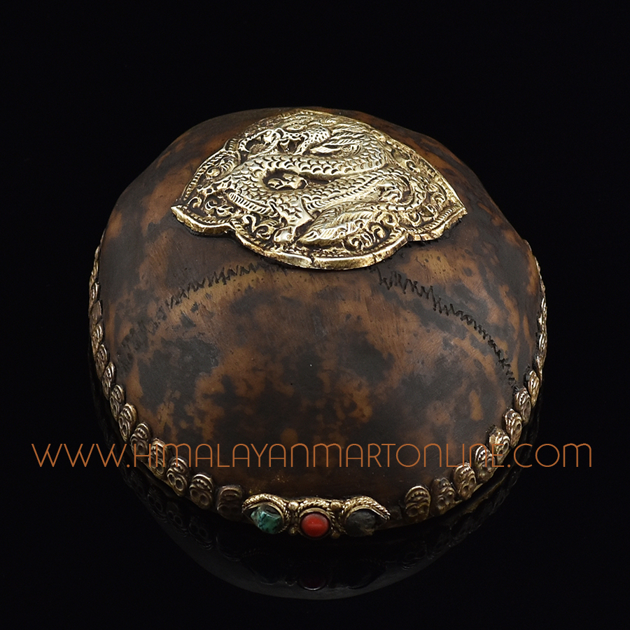 Dragon Carved Resin Kapala: Kapala – The Skull Cup