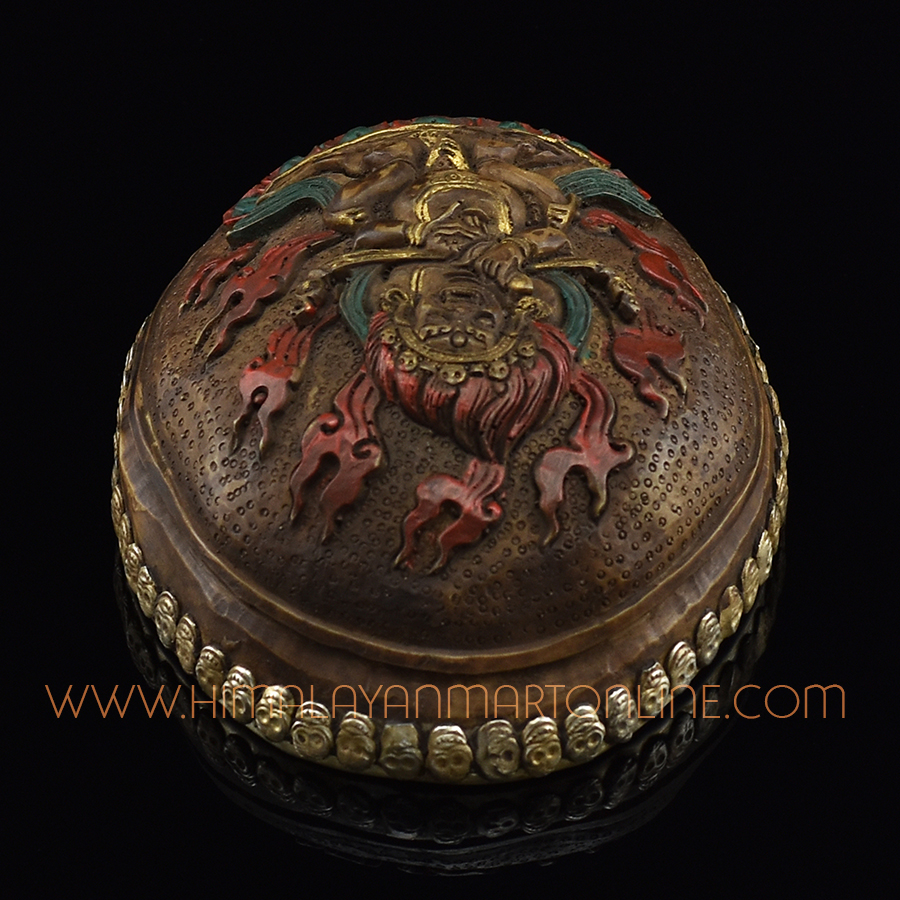 Panjarnata Mahakala Carved Kapala: Kapala – The Skull Cup