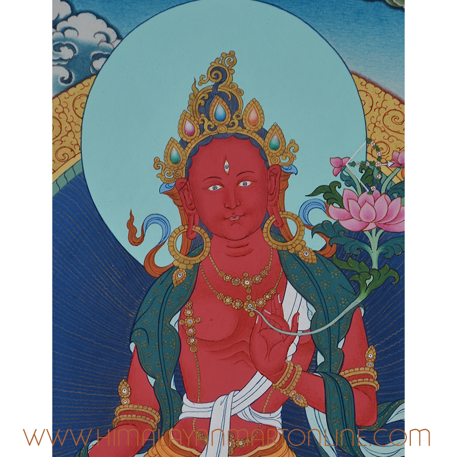 Red Tara Thangka Painting: Red Tara – The Wish Fulfilling Tara