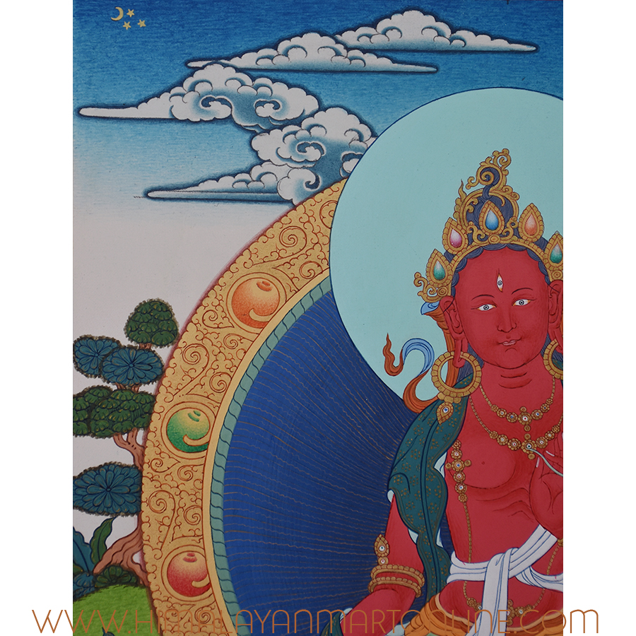 Red Tara Thangka Painting: Red Tara – The Wish Fulfilling Tara