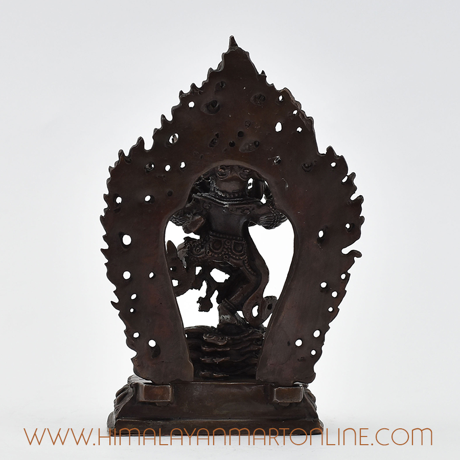 Small Hevajra Nairatmya Statue is handcrafted from copper alloy