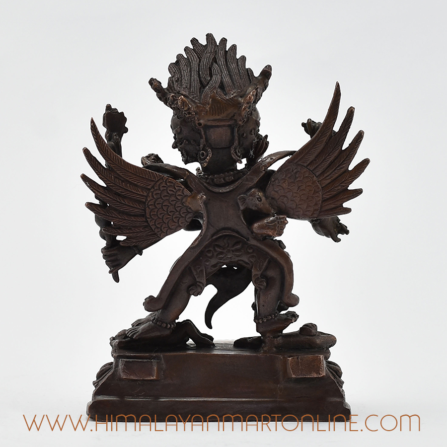 Small Vajrakilaya Statue is expertly handcrafted from copper alloy