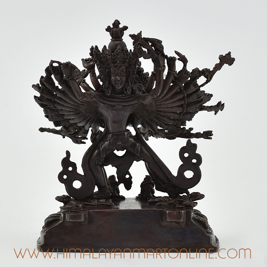 Small Chakrasamvara Statue handcrafted using Lost Wax Method