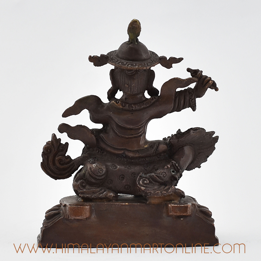 Small Dorje Legpa Statue is finely handcrafted from copper alloy