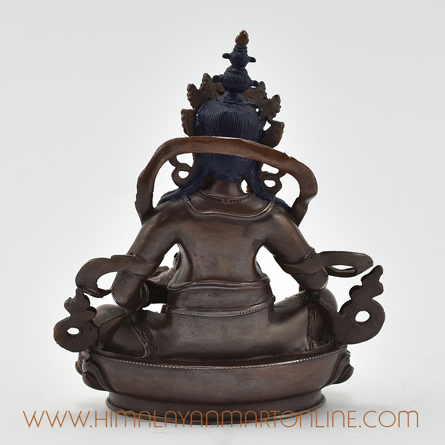 Small Yellow Jambala Statue is made using the Lost Wax Method