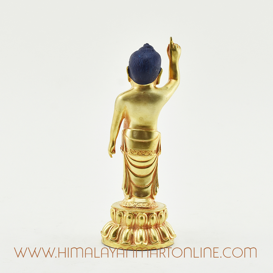 Standing Baby Buddha Statue – Gold-Plated Spiritual Art