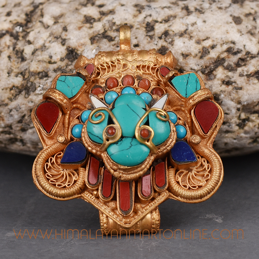 Handcrafted Cheppu Face Ghau – Ritual Pendant & Prayer Box